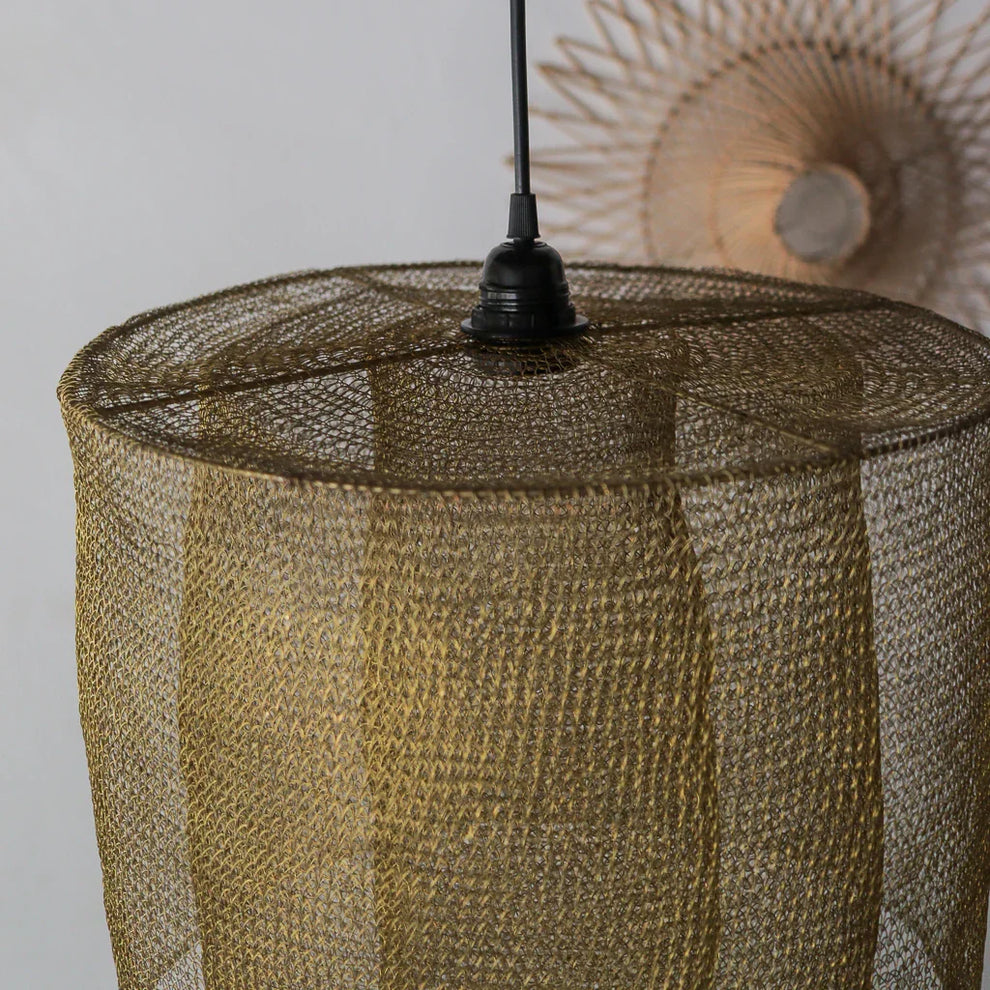 Brass Wire Mesh Chandelier Tulas Design – roomidecoration