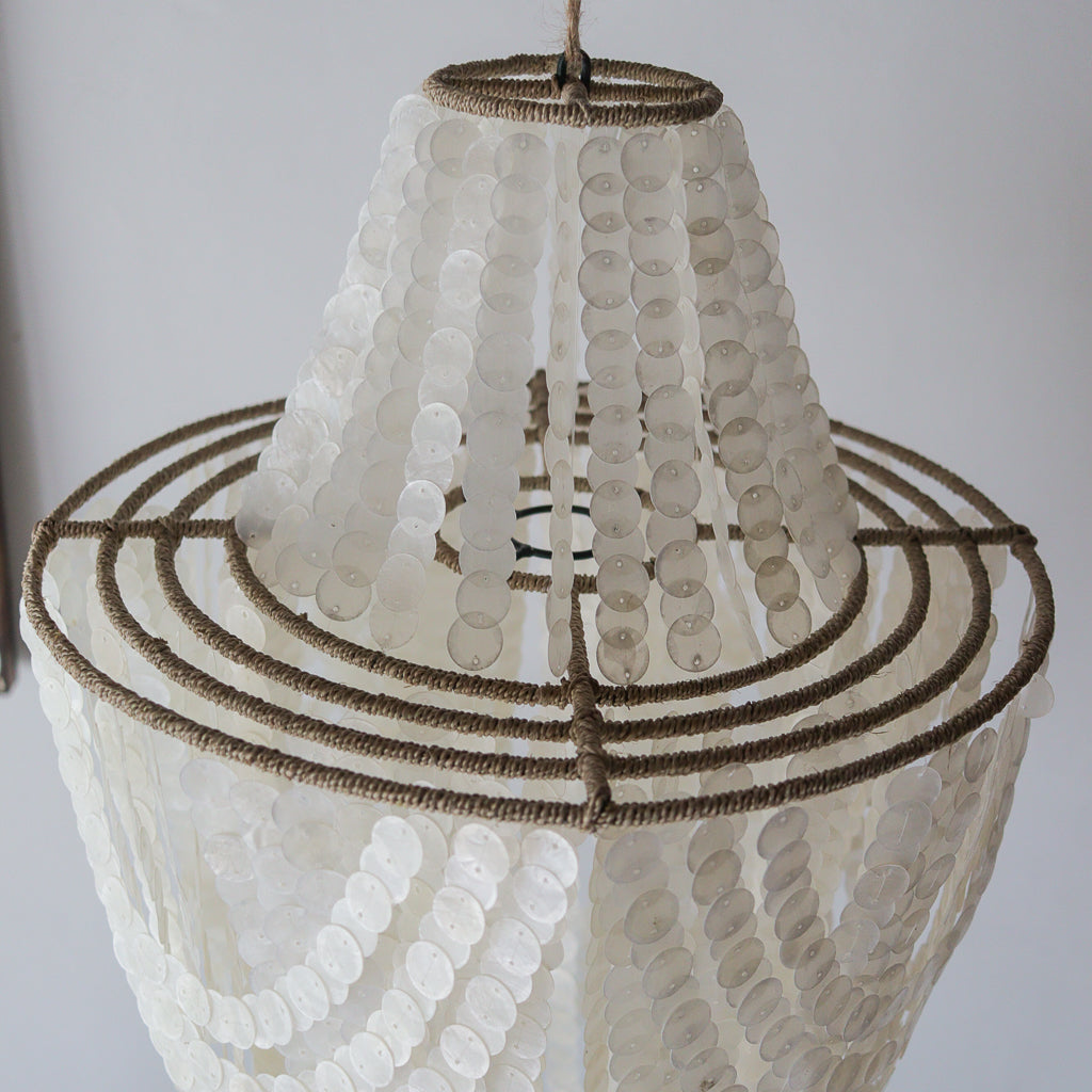 Handmade Capiz Shell Ceiling Light - Modern Chandelier – roomidecor