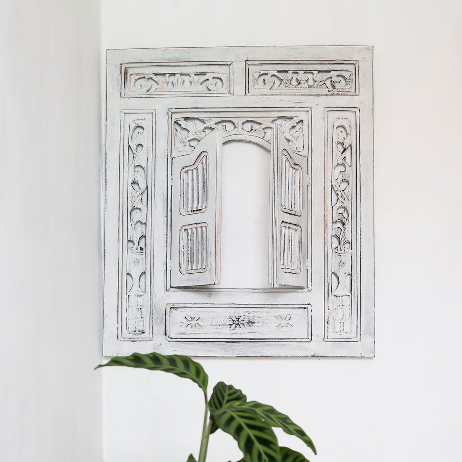 Mirror and Window Frame Ethnic Motif Bali – roomidecor