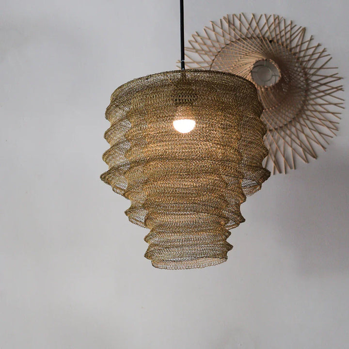 Wire Mesh Chandelier Light Fixtures Bali – roomidecoration