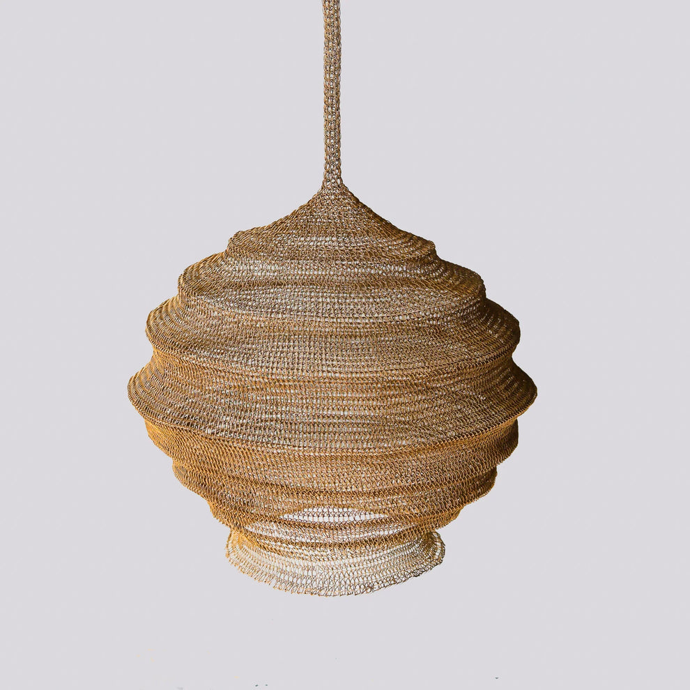 Metal Mesh Ceiling Light Gold – roomidecor