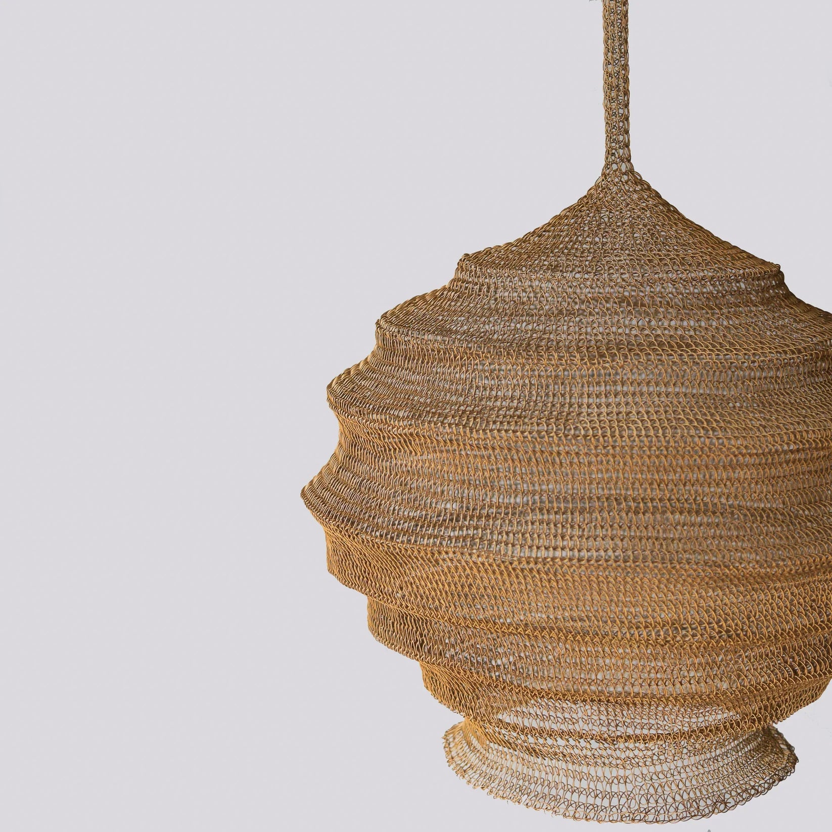 Metal Mesh Ceiling Light Gold – roomidecor